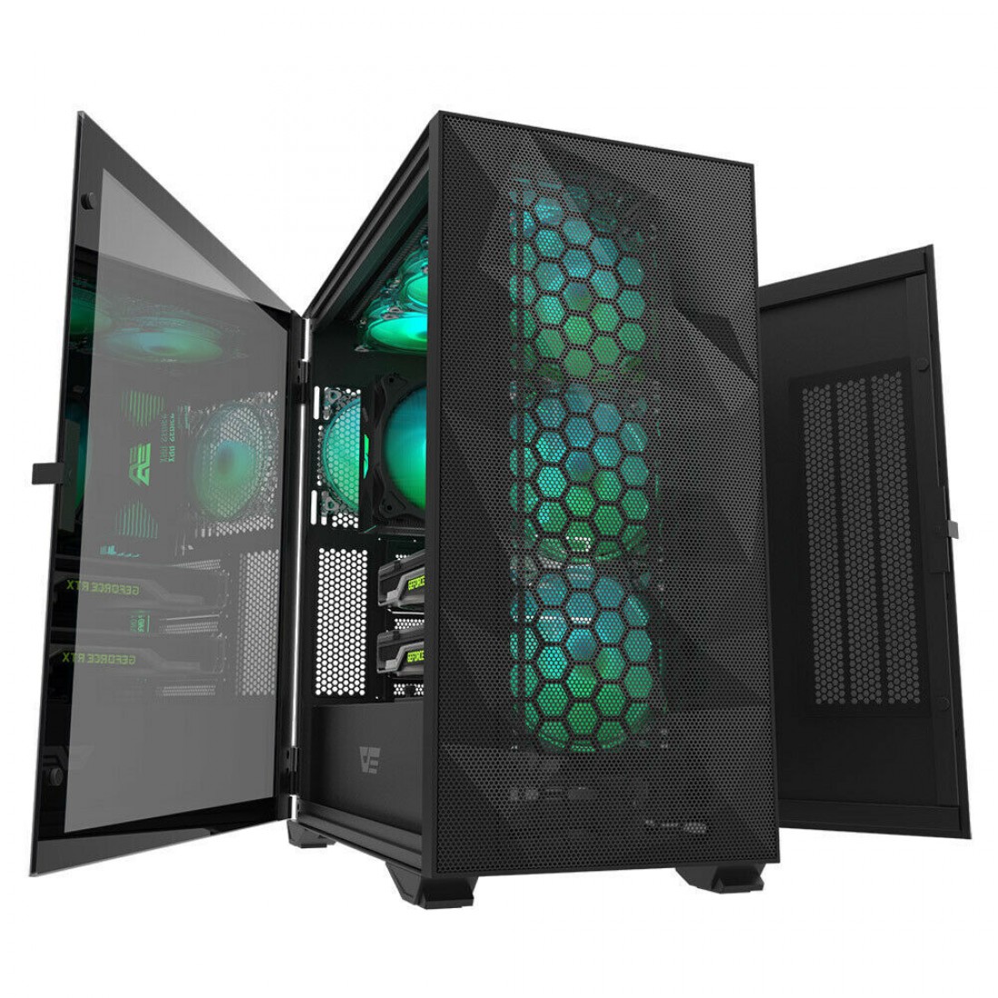 DARKFLASH DLX21 MESH 4x120mm RGB Fanlı Kumandalı Profesyonel Gaming ...